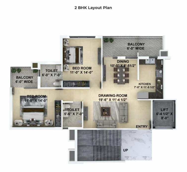 BJBF Heights 2BHK Flat For Sale In Sector 127, Kharar -Mohali ...